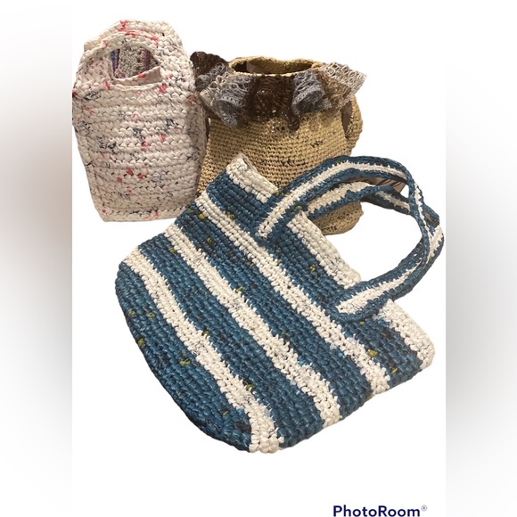Hand Crafted | Bags | Crocheted Plastic Bag Purses 3 Three | Poshmark